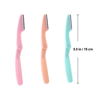 Frcolor 6pcs Eyebrow Razor Shaper Cheek Facial Hair Removers Trimmer for Women Ladies