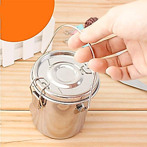 EXCEART Stainless Steel Brush Washer Portable Leak-Proof Artist Paint Brush Cleaner with Lid Removable Filter Screen for Oil Painting