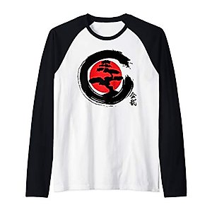 Buddhist Zen Bonsai Tree Clothing & Apparel - Bonsai Tree Raglan Baseball Tee
