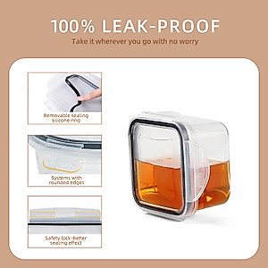 ECO-TOGO 360oz Airtight Plastic Food Storage Containers with Lids (16-Pack 360oz)