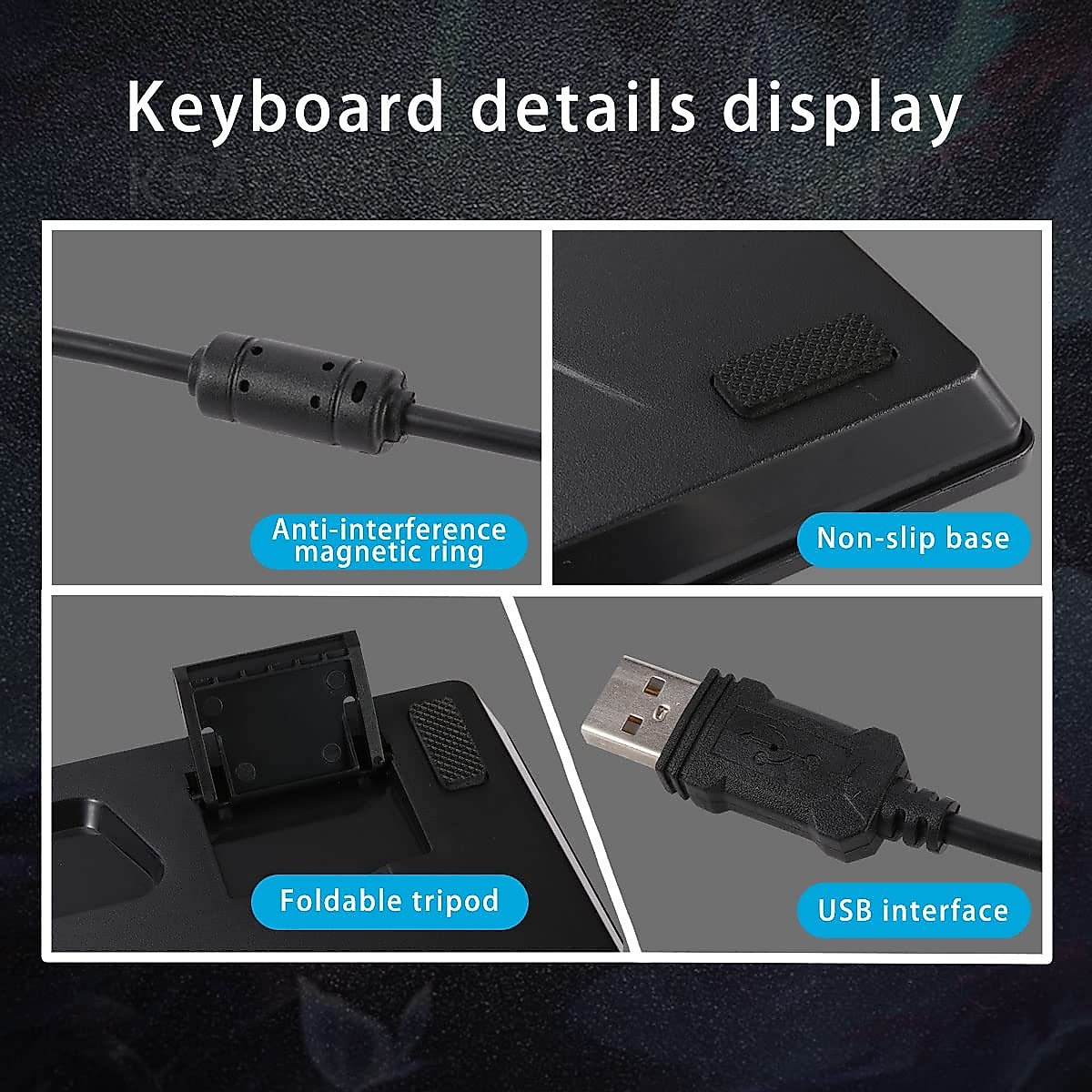 K11 Wired Gaming Keyboard RGB Rainbow LED Backlit Ergonomic Waterproof Mechanical Gaming Keyboard for Desktop, Computer, PC - Black