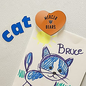 Mercer University Bears Logo Heart Acrylic Fridge Refrigerator Magnet