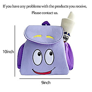 Isaacalyx Dora Explorer Backpack Dora Bag Toy,10inch Dora Explorer Rescue Bag with Map