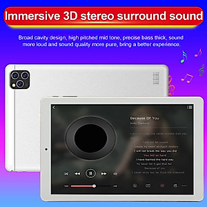 Zyyini Tablet for 10, 10 Inch Kids Tablet, 2GB RAM 32GB ROM, Octa Core Processor, Eye Care IPS HD Screen, 5G WiFi, for Kids, 4500mAh Battery (Silver)