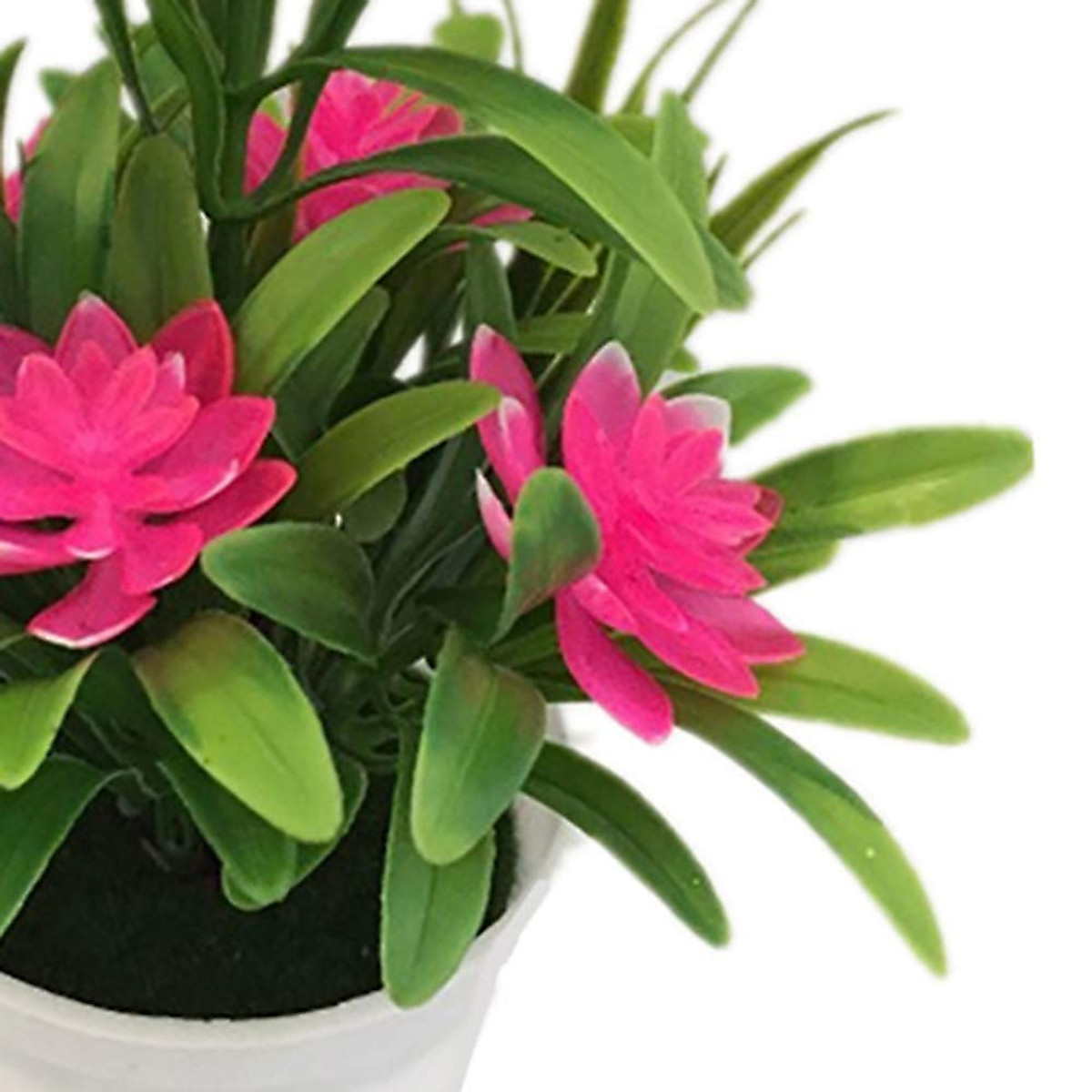 Gilroy Artificial Fake Lotus,Flower Potted Plant Desktop Ornaments for Wedding Party Garden Home Decor Pink