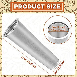 3 Pieces Cold Brew Coffee Filter 2 Quart Stainless Steel Filter Coffee Tea Infuser Coffee Strainer Mason Canning Jar Mesh Coffee Filter for Wide Mouth Mason Canning Jar and Iced Tea Maker