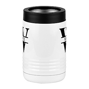 Personalized Beverage Holder, Name and Initial, White Polar Camel, Stainless Steel, Vacuum Insulated (W), by Just So Posh