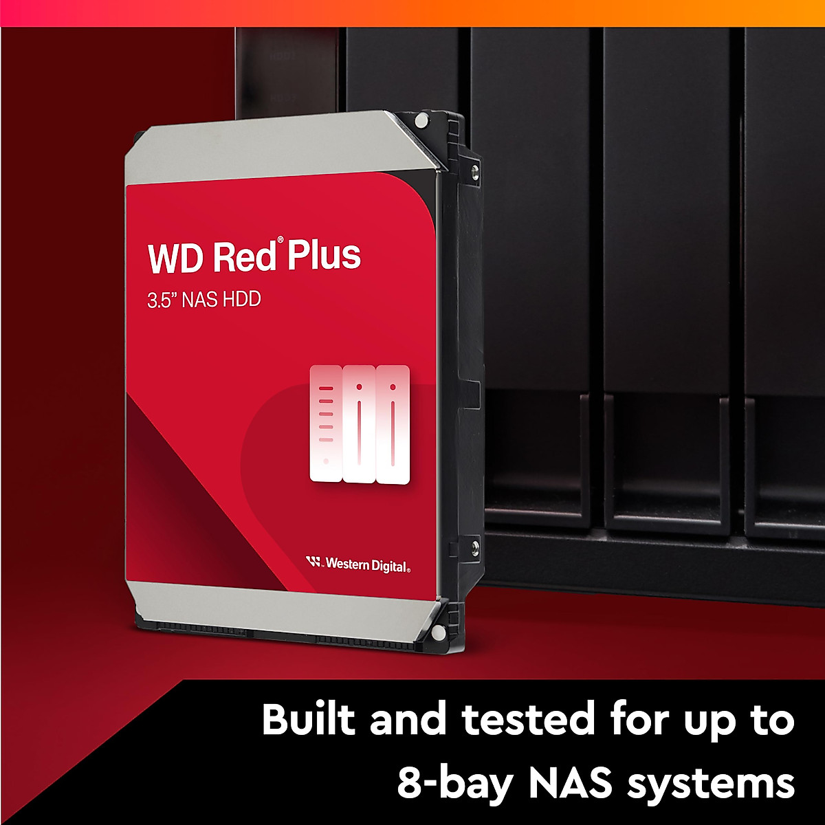 Western Digital 6TB WD Red Plus NAS Internal Hard Drive HDD - 5640 RPM, SATA 6 Gb/s, CMR, 128 MB Cache, 3.5" -WD60EFZX