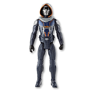 Marvel Black Widow Titan Hero Series Blast Gear Taskmaster Action Figure, 12-Inch Toy, with Launcher and Projectiles, Ages 4 and Up