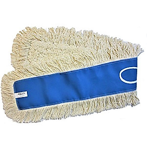 48" Industrial Strength Washable Cotton Dust Mop Refill Replacement Head for Home & Commercial Use for 48 Inch Frame Cleans Hardwood Laminate Concrete or Other Floor Systems