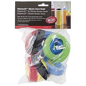 Tablecraft Silicone Squeeze Bottle Sauce Bands for 16, 24, 32 Oz