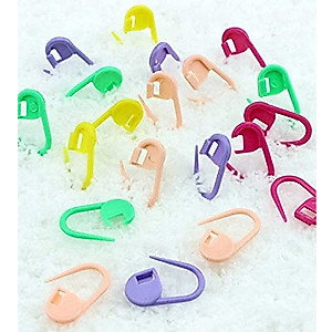 100PC Mix Color Knitting Stitch Counter Crochet Locking Stitch Markers Stitch Needle Clip Knitting Crochet Markers (100)