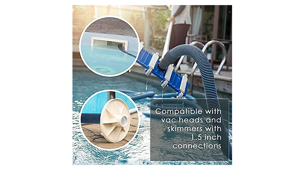Puri Tech Inground Swimming Pool Vacuum Hose 1.5'' X 25' ft w/ Swivel ...