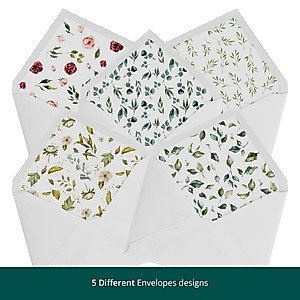 Dessie 50 Different Sympathy Cards with Greetings Inside. 5x7 Inch 50 Condolence Cards with Crisp Designs, Envelopes and Matching Floral Sealing Stickers. Multi