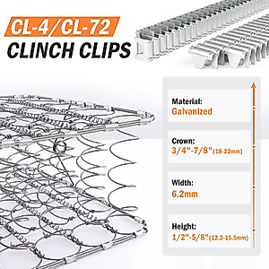 Kamsin M66S Pneumatic Lighter Clinching Clipper Air Power Clinching Gun Hartco Clipper Industrial Clip Tool Vertex Fastening Clipper Gun for Spring Mattress, Car Seat