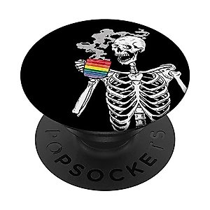 Black Like my soul skeleton drink coffee or die Pride LGBT PopSockets PopGrip: Swappable Grip for Phones & Tablets PopSockets Standard PopGrip