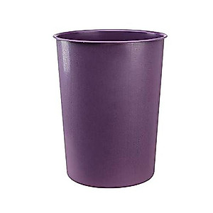 Trash Can Hflove Office Wastebasket Living Room Plastic, 8L (Purple)