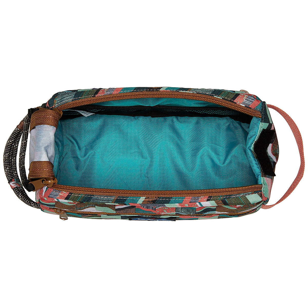 KAVU Grizzly Kit Accessory Bag Padded Lightweight Travel Case - Coastal Blocks