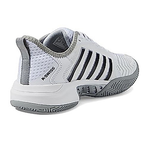 K-Swiss Men's Pickleball Supreme Shoe, White/High Rise/Black, 9 M