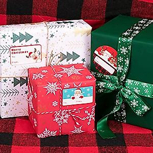 500pcs Christmas Wrap Tags Gift Tag Stickers, Gift Name Tags Stickers for Christmas Presents, to from Christmas Labels – Santa, Deer, Xmas Tree, Merry Christmas Self Adhesive Gift Labels Stickers