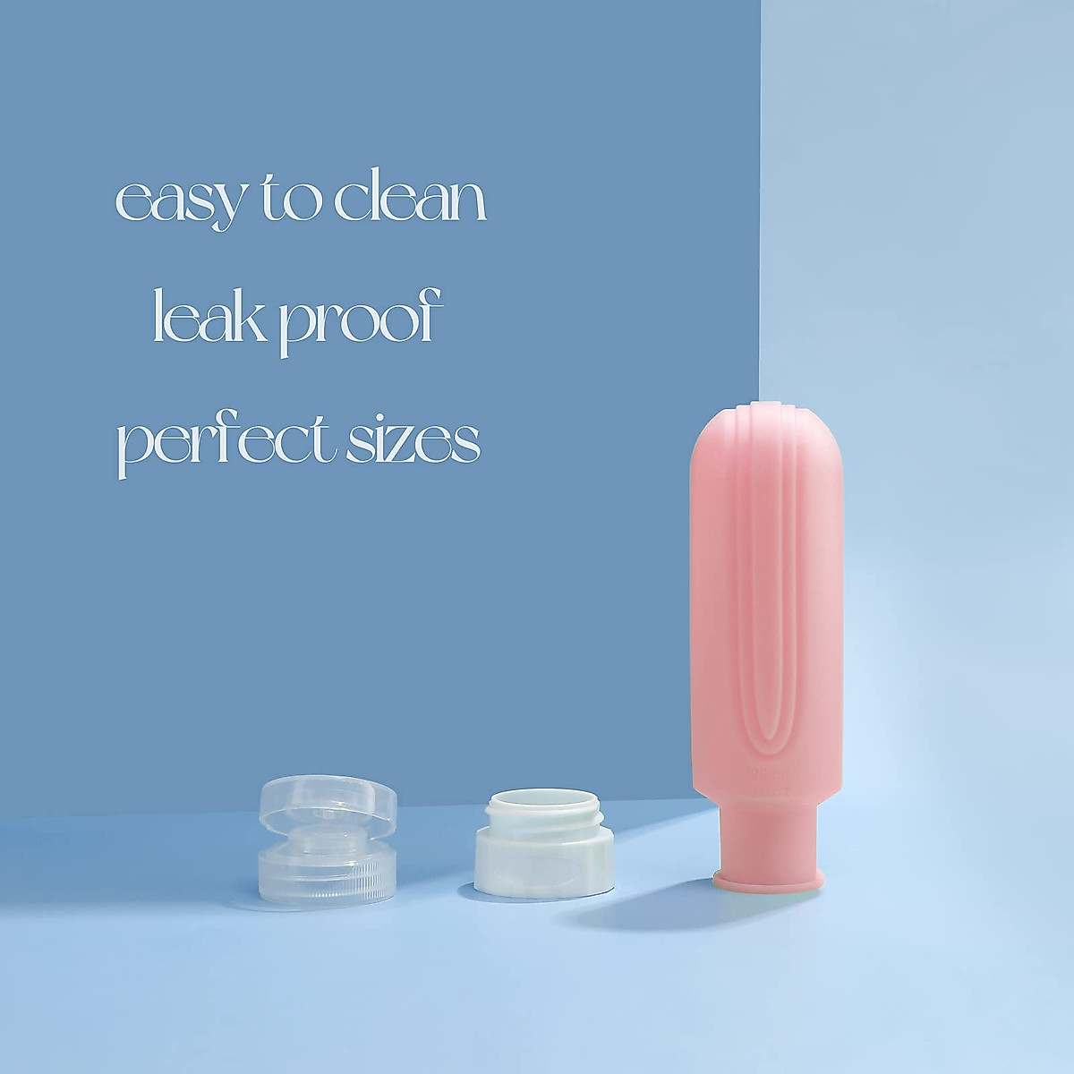 Moohemoo 19 Pack Travel Bottles Set for Toiletries, TSA Approved Travel Size Containers, 3oz BPA Free Leak Proof Silicone Squeezable Travel Accessories, Refillable for Shampoo Conditioner Lotion Soap