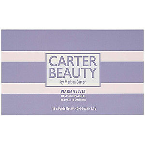 Carter Beauty by Marissa Carter 18 Shade Eyeshadow Palette | Long Lasting Eye Shadow Makeup | Shimmer & Matte Vibrant Colors (Warm Velvet)
