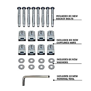 KGGMGUG Truck Bed Mounting Bolt Nut Hardware Kit Fits for Ford 1999-2016 F250 F350 F450 F550 Super Duty Replaces 924-311 W706640-S900 W706641-S900 W708770-S436 XC3Z-9900038-AA