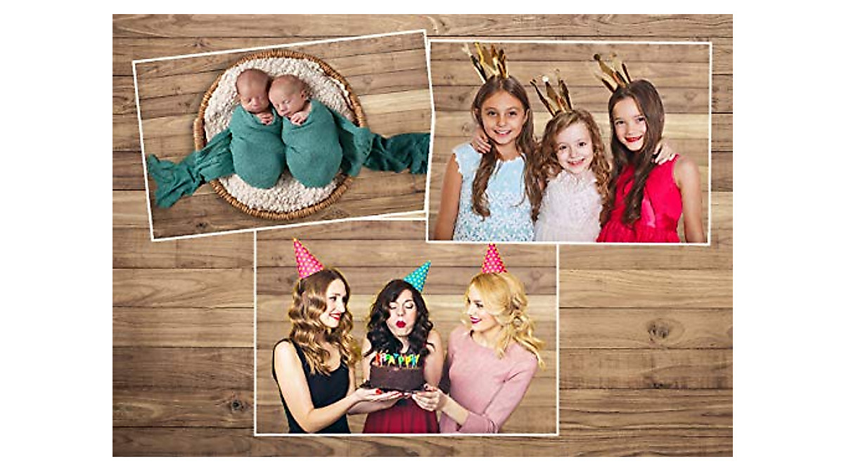 WOLADA 7x5FT Rustic Wood Photography Backdrop for Parties