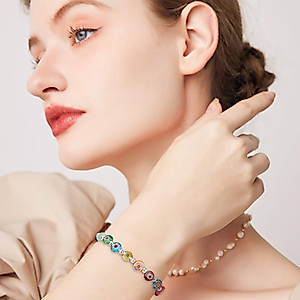 PH PandaHall 10 Strands Assorted Lampwork Beads Random Millefiori Beads Mixed Style Millefiori Lampwork Glass Beads Glass Loose Beads Spacer Beads for Jewelry Making - 13.8"~15.7"