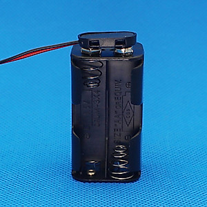 Raogoodcx 4set Thicken Battery Holder for 4 x AA with Standard Snap Connector and Hard Plastic Housing T Type Wire