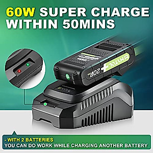 MYTOL Cordless Leaf Blower, 150MPH 350CFM Leaf Blower with 2 * 20V 2Ah Batteries & Charger, Lightweight Axial Blower, Infinitely Variable Speed Electric Leaf Blower for Leaf/Snow/Dust Blowing