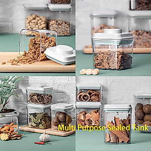 Vivostore Airtight Food Storage Containers with Airtight Lids Set - 2 PC Set 1.5 QT&0.5QT - BPA Free - Push to Open Design 100percent Leakproof Plastic Storage Containers. 500ML 1500ML