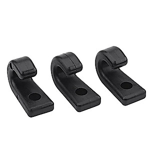 Dilwe 25pcs Kayak Lashing Hooks, J Shape Black Nylon Lashing Hooks for Kayak Bungee Cord Canoes Boats