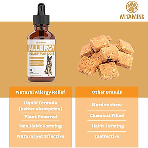 Natural Dog Allergy Relief - Helps to Naturally Support Allergy & Itch Relief for Dogs - Allergy Relief for Dogs Itching - Itch Relief for Dogs - Dog Itch Relief - Dog Allergy Support - 1 fl oz (Dogs)