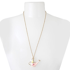 Betsey Johnson Bunny Pendant Slider Necklace