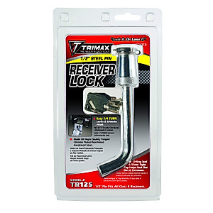Trimax TR125 Deluxe 1/2" Key Receiver Lock - Bent Pin Style,Chrome