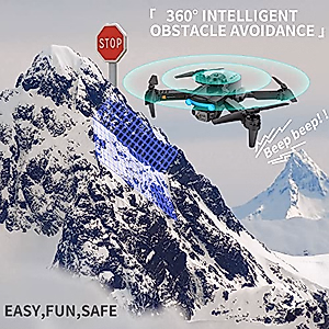 RiskOrb Drone with 1080P Dual Camera for Adults/Kids,FPV Foldable Quadcopter,Carring Bag,2 Batteries