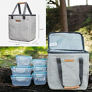 Insulated Travel Cooler Bag – Out of the Woods Dolphin Cooler – Vegan Picnic Bag/Cooler Tote with Zippered Body & Front Pocket – Sustainable Soft Side Cooler Bag with Strap