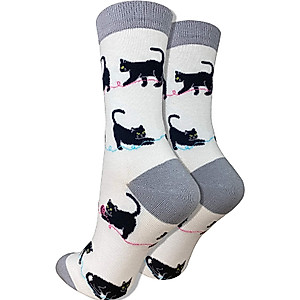 Women's Premium Comfort Animal Socks (Black Cats)