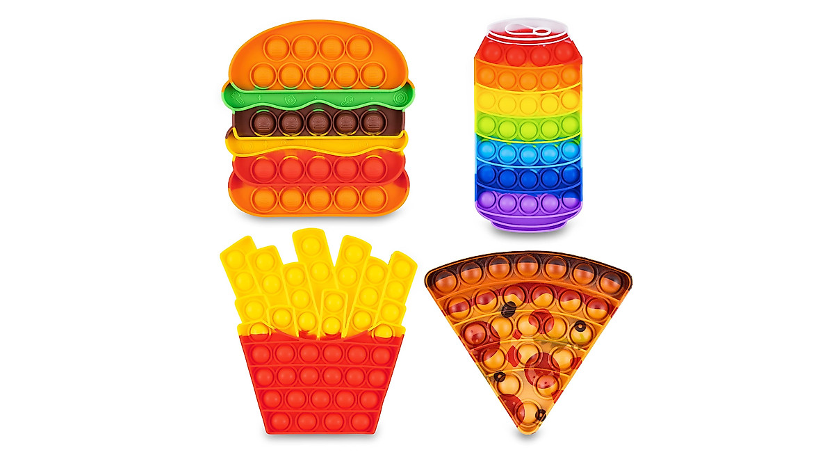 Pop Its Fidget Toys Pack 4 - Stress Relief Sensory Pop It Poppers