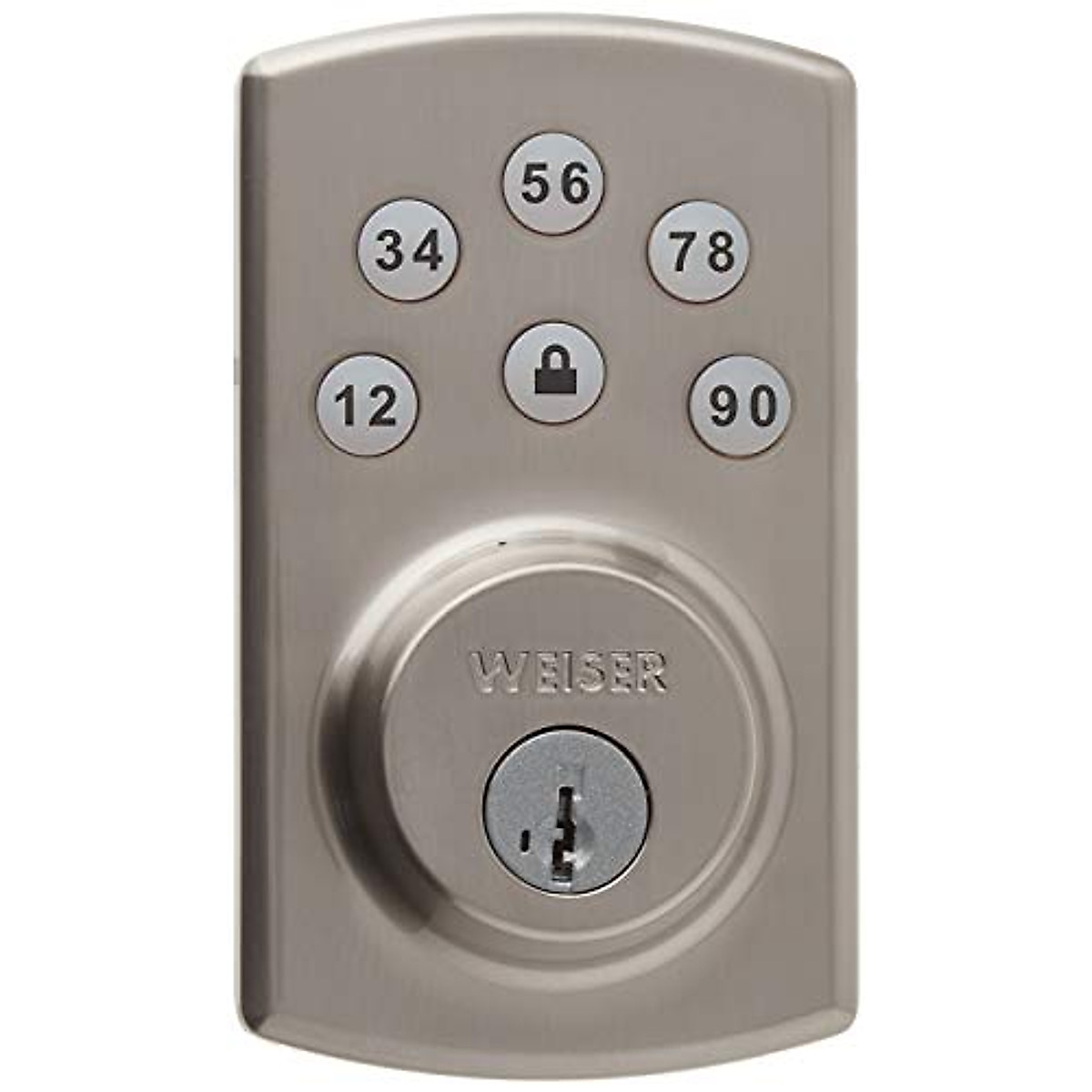 Weiser Ged1460x15 Satin Nickel Keypad Lock with SmartKey Re-Key Technology
