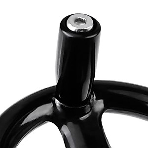 Ozgkee Lathe Machine, Winch 1Pc 12 100Mm Black Round 3 Spoke Hand Wheel for Lathe Milling Machine Hand Wheel