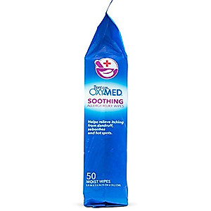 TropiClean Oxymed Soothing Allover Cat & Dog Wipes For Paws And Butt, Anti Itch Relief For Dogs & Cats 50 Count