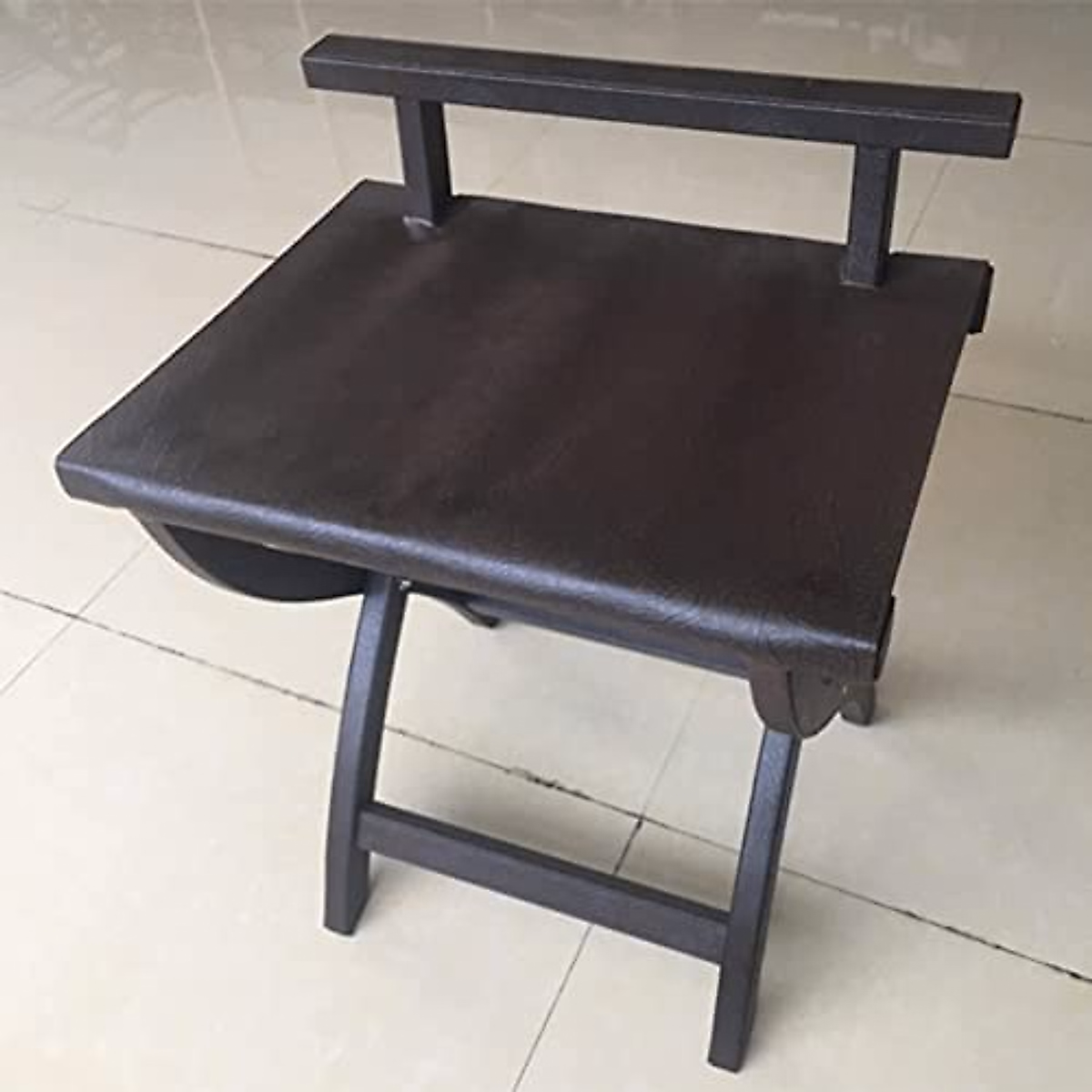 HAVMAK Guest Room Luggage Rack, Folding Suitcase Stand Luggage Rack, Folding with Back Curve Leg Luggage Rack Suitcase Stand Wooden Luggage Rack for Hotel Room (Color : Brown, Size : 60x45x67.5cm)