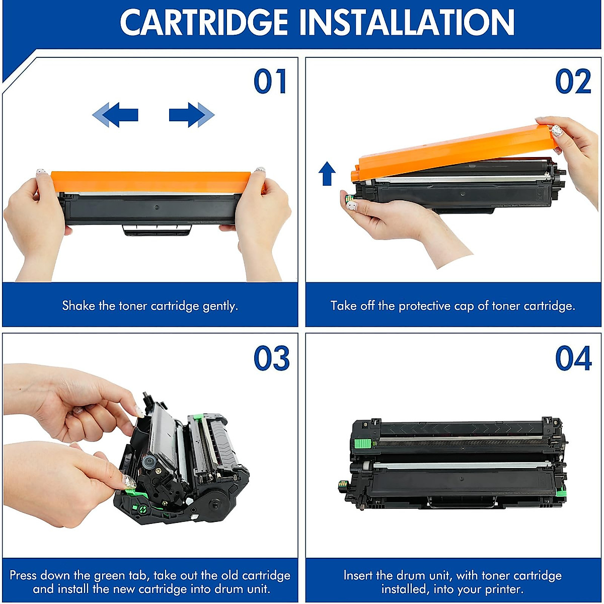 TN-223BK/C/M/Y Toner Cartridges 4 Pack: Compatible for Brother TN223 TN-223 TN 223 TN227 Replacement for HL-L3270CDW HL-L3290CDW HL-L3210CW HL-L3230CDW MFC-L3710CW MFC-L3750CDW MFC-L3770CDW Printer