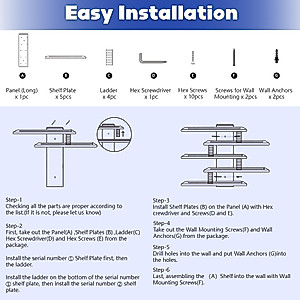 Sun3drucker Wall Shelf for Tonies, 20-35 Tonie Figures, Magnetic Wooden Floating Shelf Compatible with Toniebox MP3 Audio Player & Character, Storage Rack for Children Kids Playroom