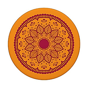 Orange Spice Mandala for Peace Relaxation Meditation Focus PopSockets Swappable PopGrip