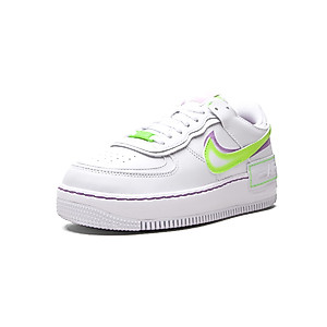 Nike Women's Shoes Air Force 1 Shadow White Electric Green DD9684-100 (Numeric_9_Point_5)