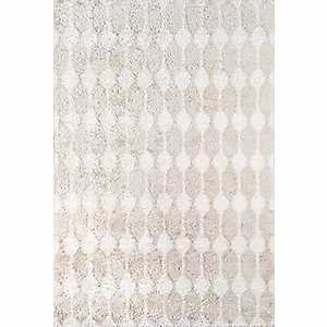 Novogratz by Momeni Novogratz Retro Collection Stockings Shag Area Rug, 5'0" x 7'6", Taupe