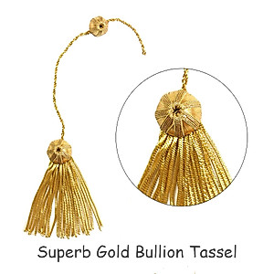 goprety Doctoral Graduation Tam with Bullion Tassel 8 Sided velour